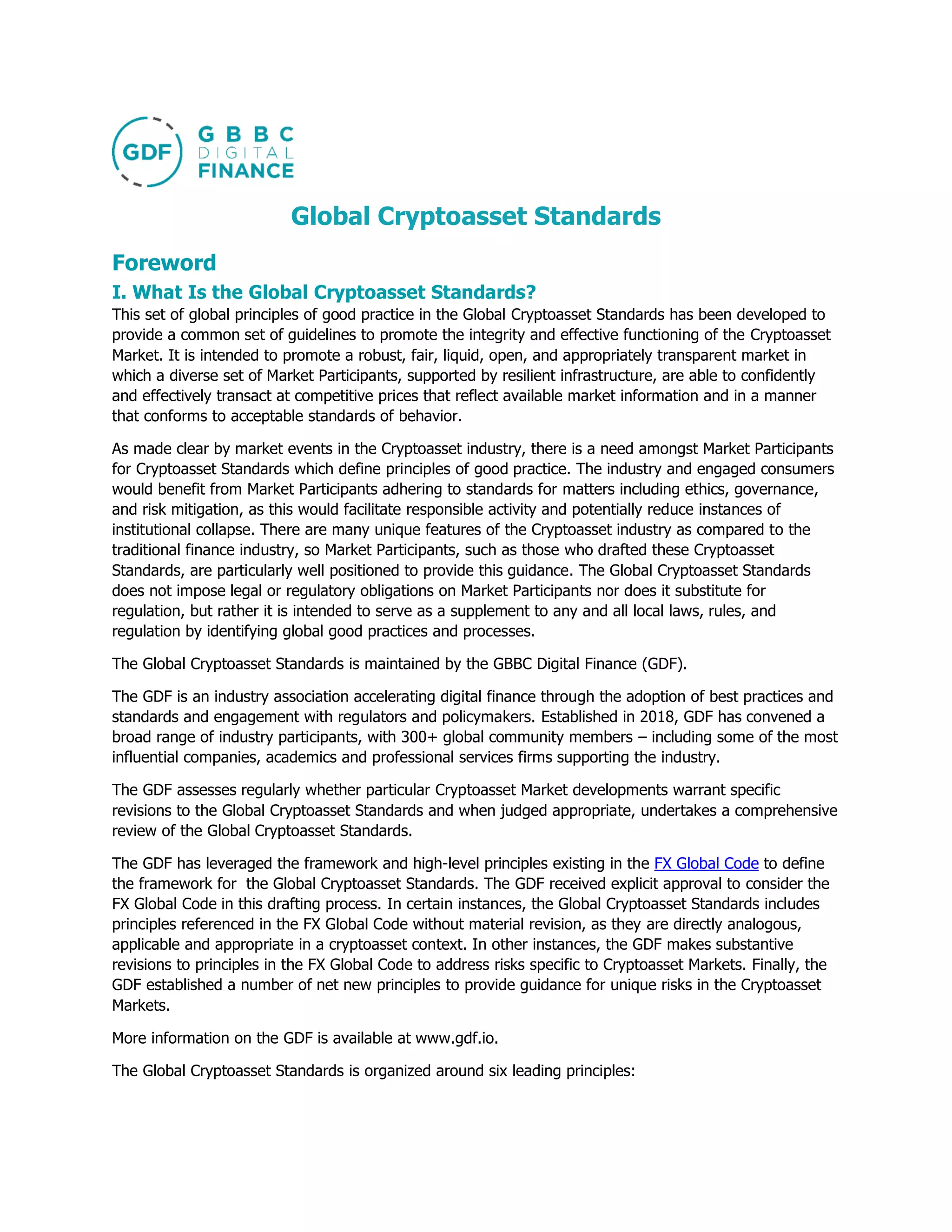 Global Cryptasset Standards | PDF