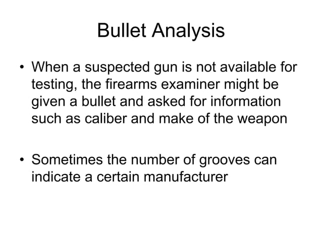 Forensic ballistics_identification and interpretation | PPT