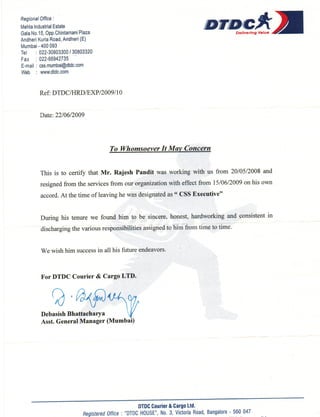 Experience DTDC | PDF