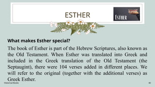 Comprehensive Overview of the Old Testament Historical Books and Their ...