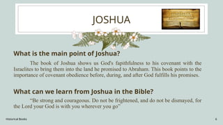 Comprehensive Overview of the Old Testament Historical Books and Their ...