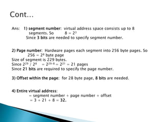Paging & segmentation; advantages and disadvantage | PPTX