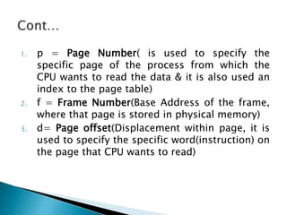 Paging & segmentation; advantages and disadvantage | PPTX