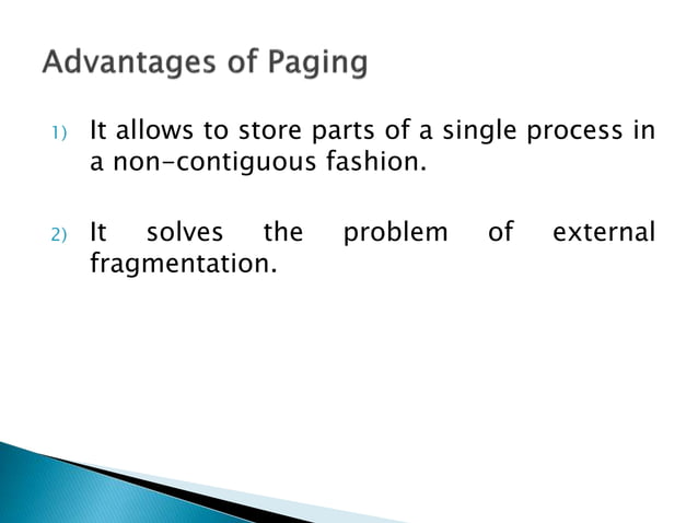 Paging & segmentation; advantages and disadvantage | PPTX