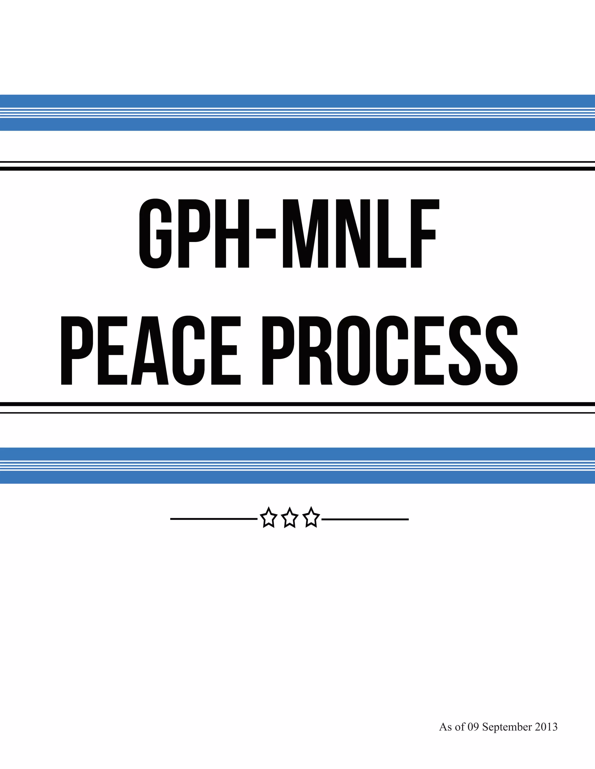 Timeline GPH and MNLF Peace Process | PDF