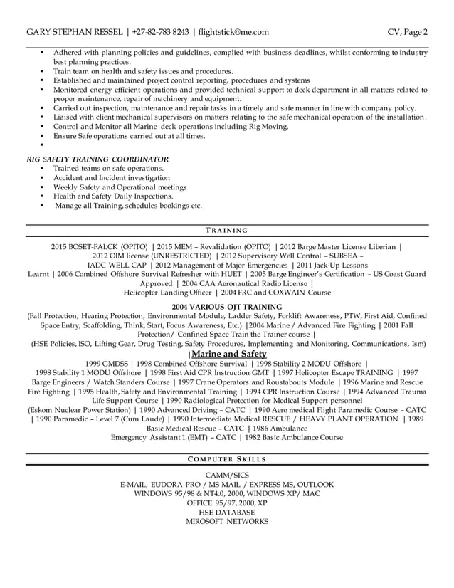 Gary Ressel CV -New | PDF