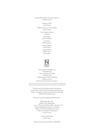 Matthew Ben Witherington Iii Witherington Ben Iii | PDF
