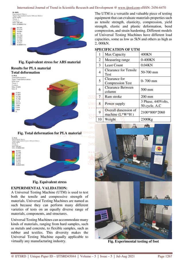 Design and Analysis of Prosthetic Foot using Additive Manufacturing ...