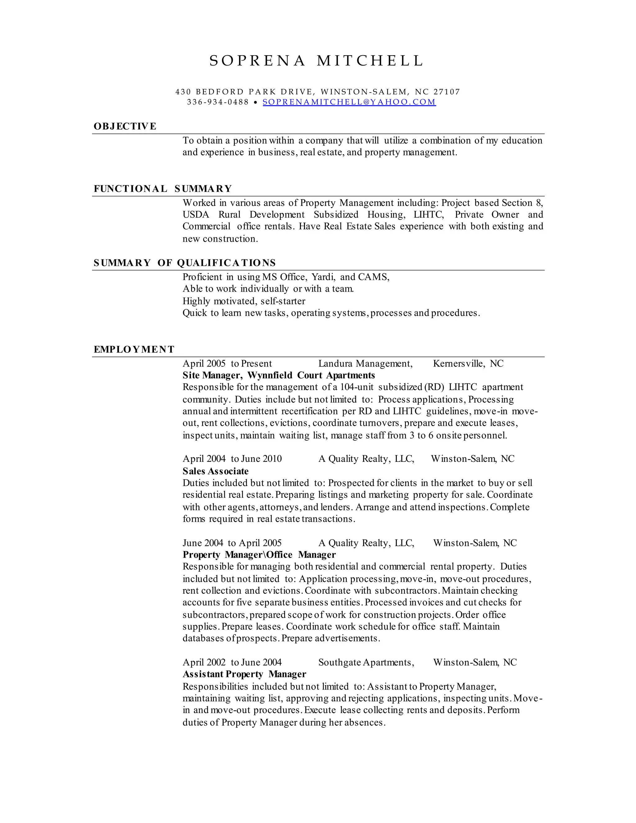 Mitchell Resume (1) | PDF