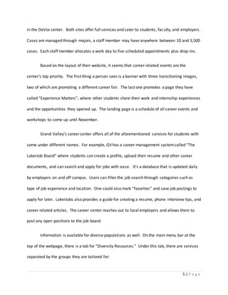 Career Center PLAN BOOK | PDF