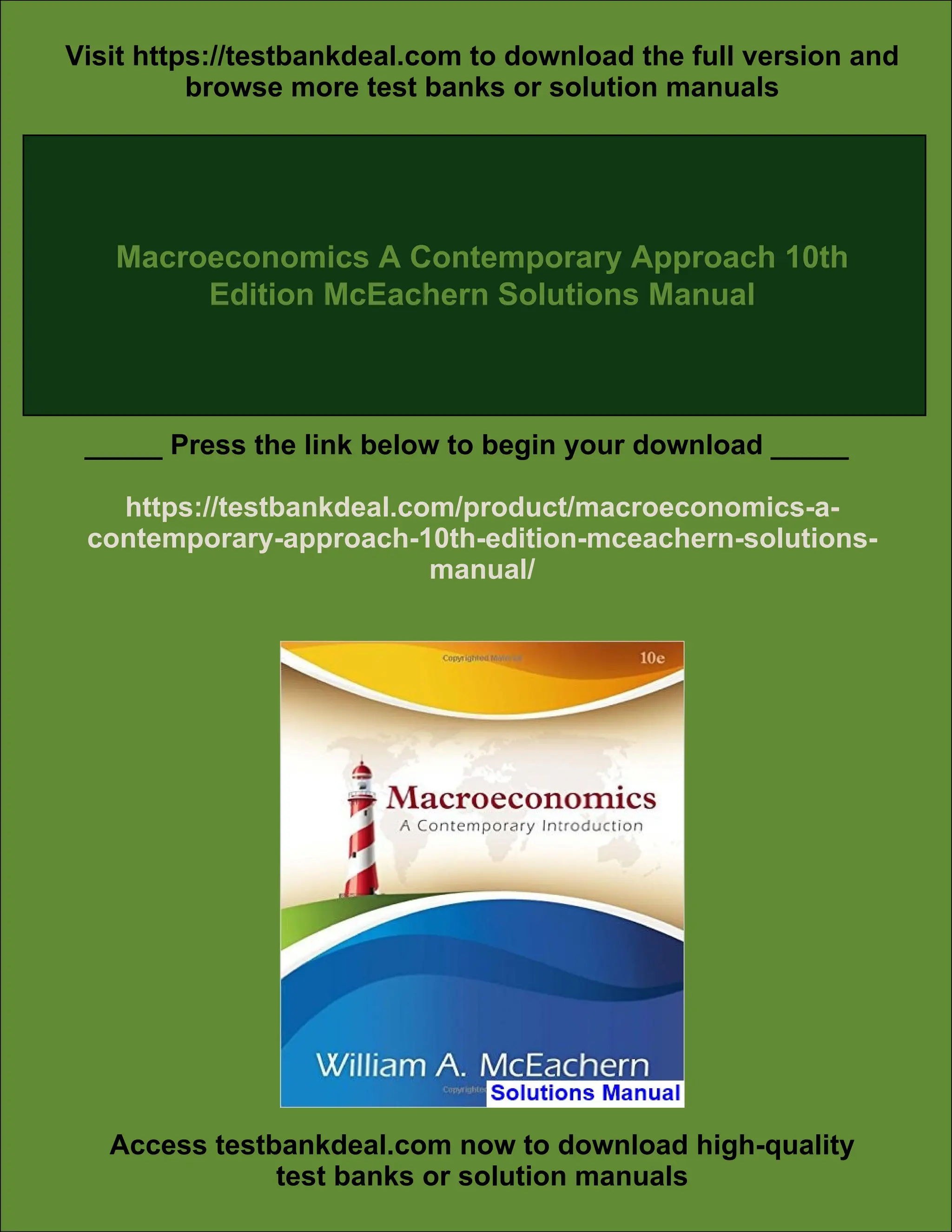 Macroeconomics A Contemporary Approach 10th Edition McEachern Solutions macroeconomics-a-contemporary-approach-10th-edition-mceachern-solutions