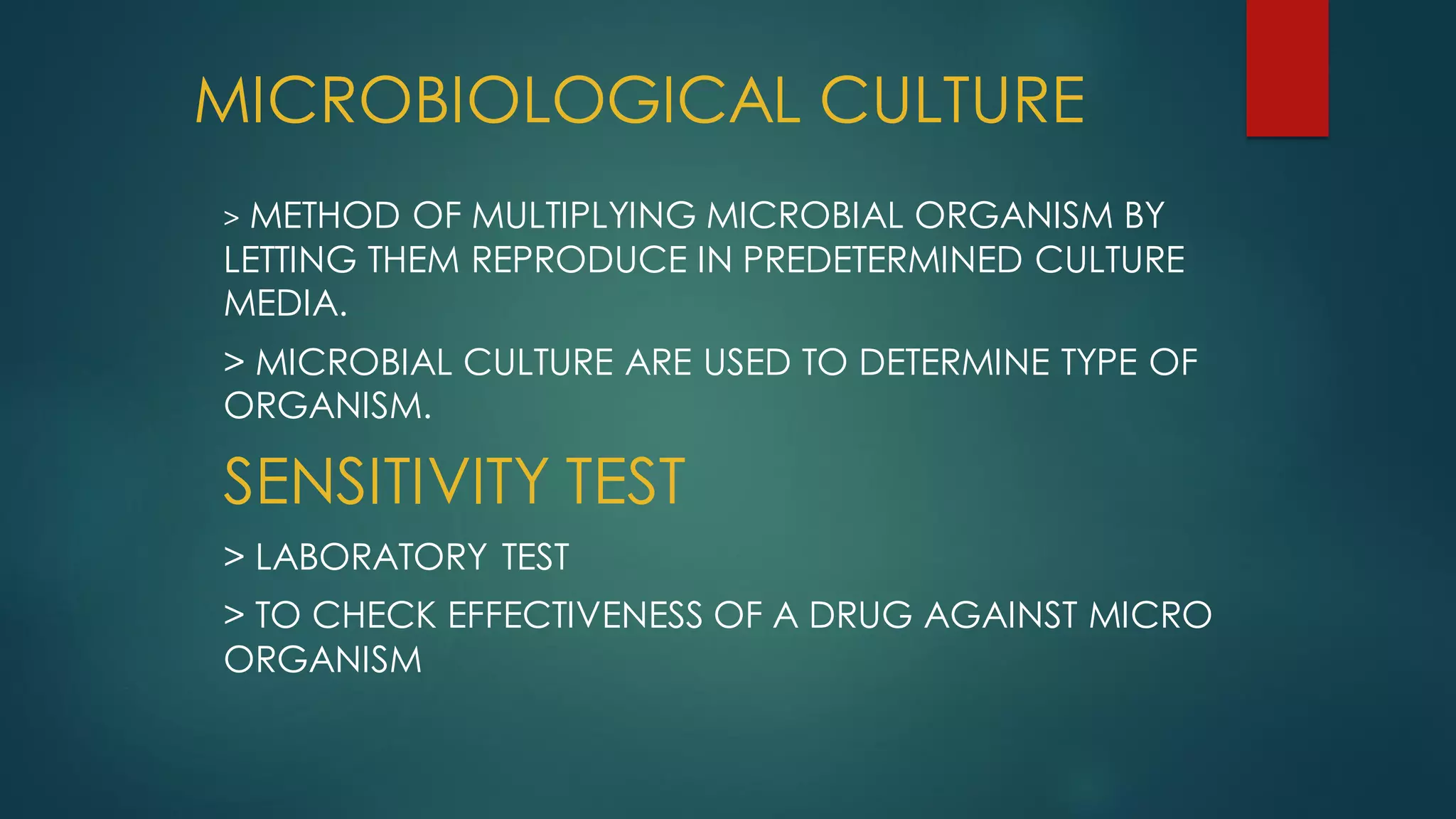 Microbiological culture sensitivity tests | PDF