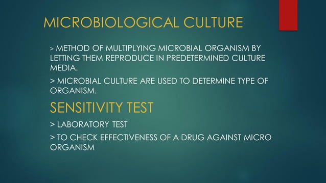 Microbiological culture sensitivity tests | PDF