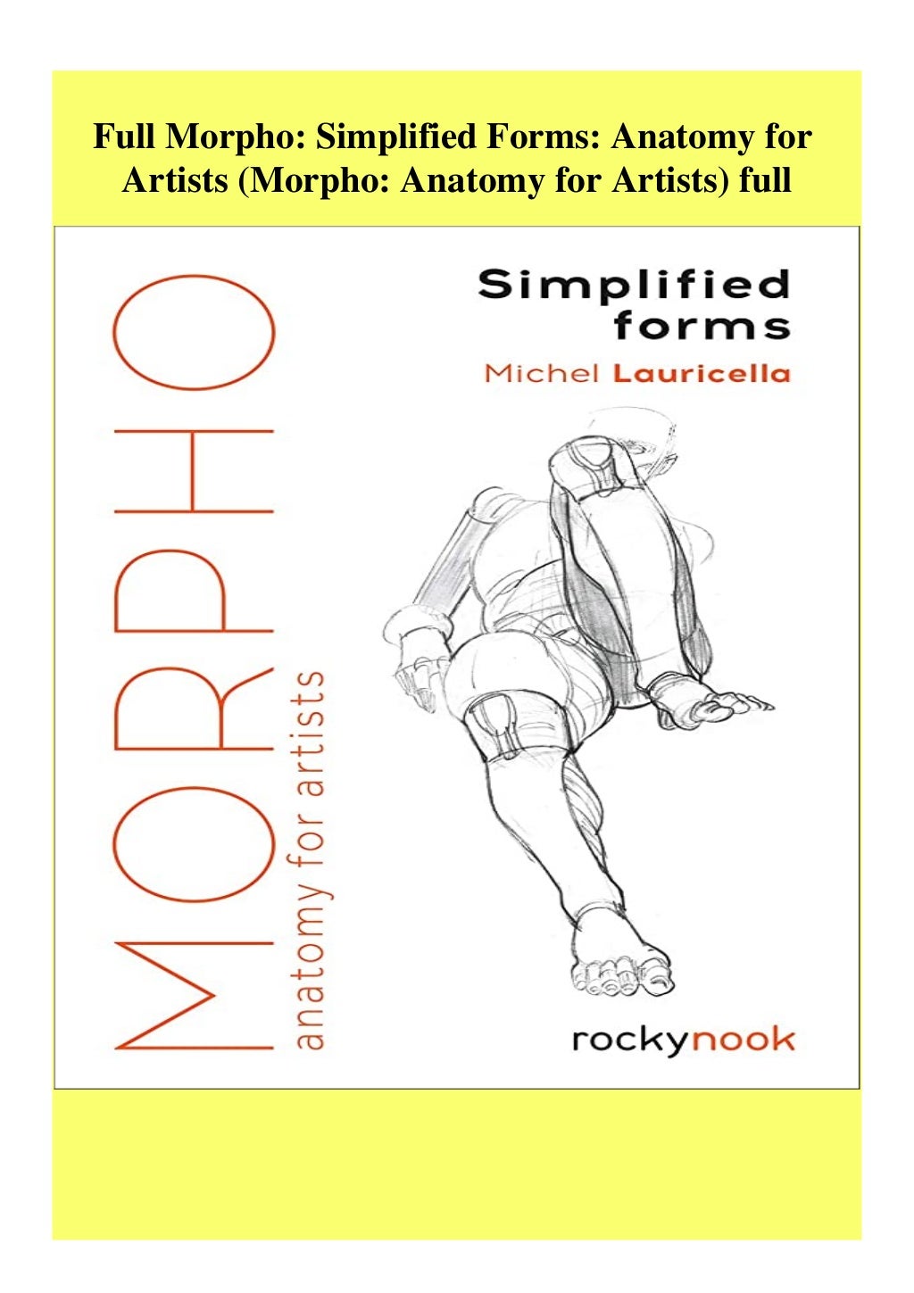 Full Morpho Simplified Forms Anatomy for Artists (Morpho Anatomy for ...