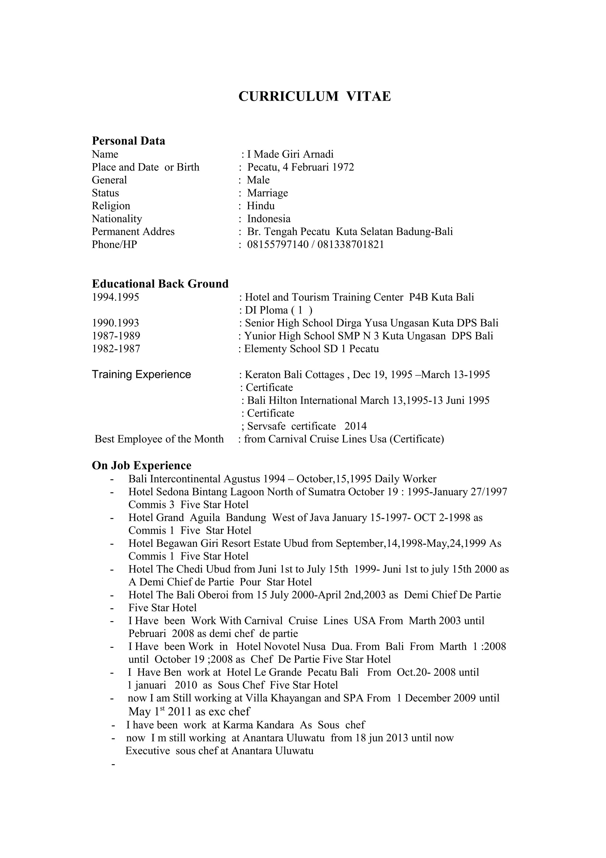 CURRICULUM VITAE - Copy | DOC