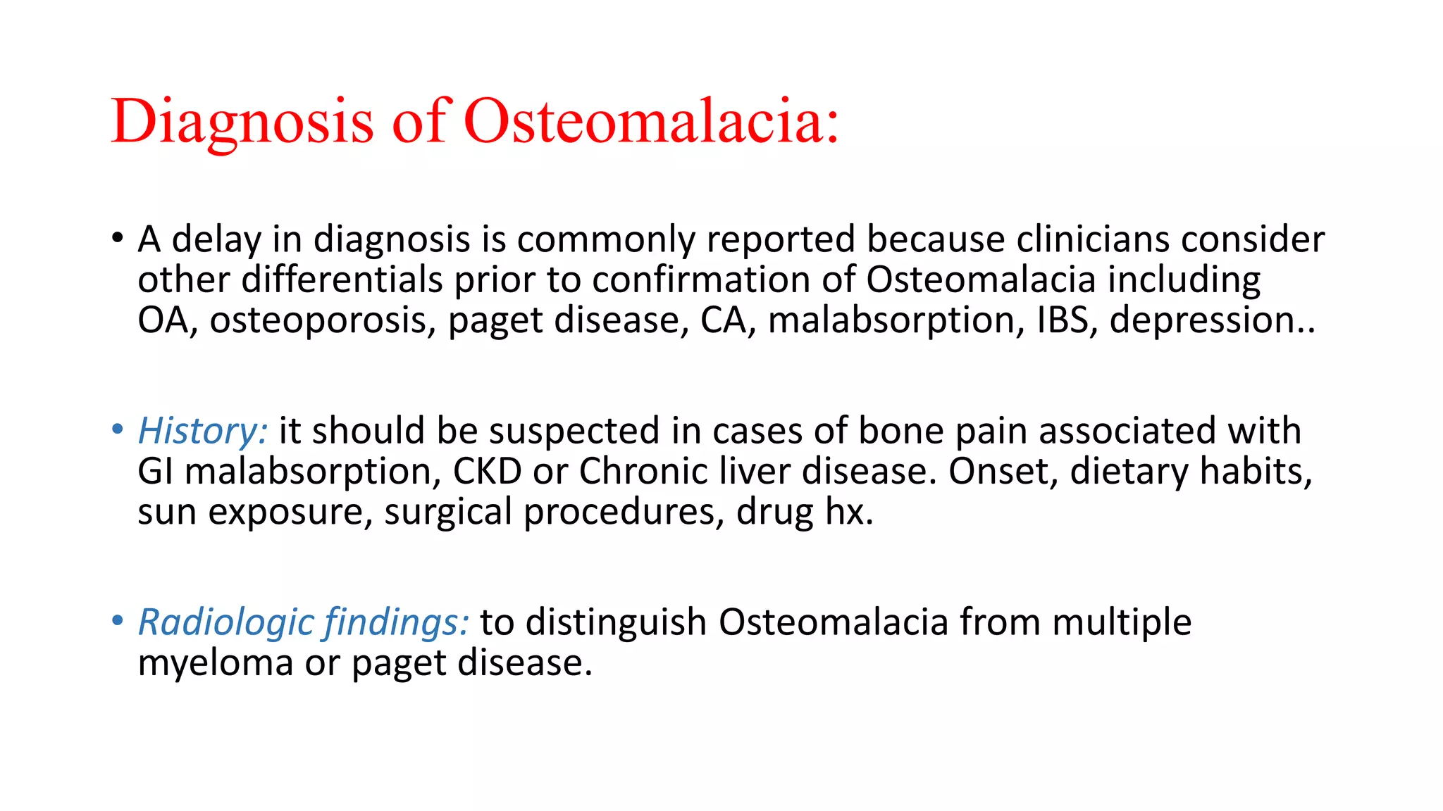 Osteomalacia & Rickets | PPTX | Bone and Joint Conditions | Diseases ...