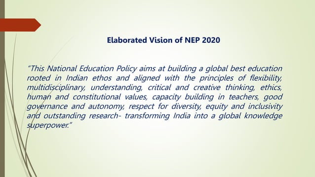 NEP 2020 POLICY INITIATIVES IN INDIA PPT | PPTX | Undergraduate ...