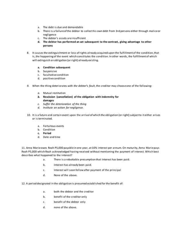 168472356 sample-oblicon-mcqs | DOCX | Law