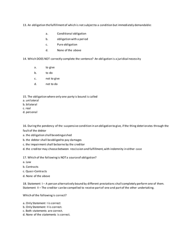 168472356 sample-oblicon-mcqs | DOCX | Law