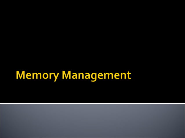 16858 memory management2 | PPT