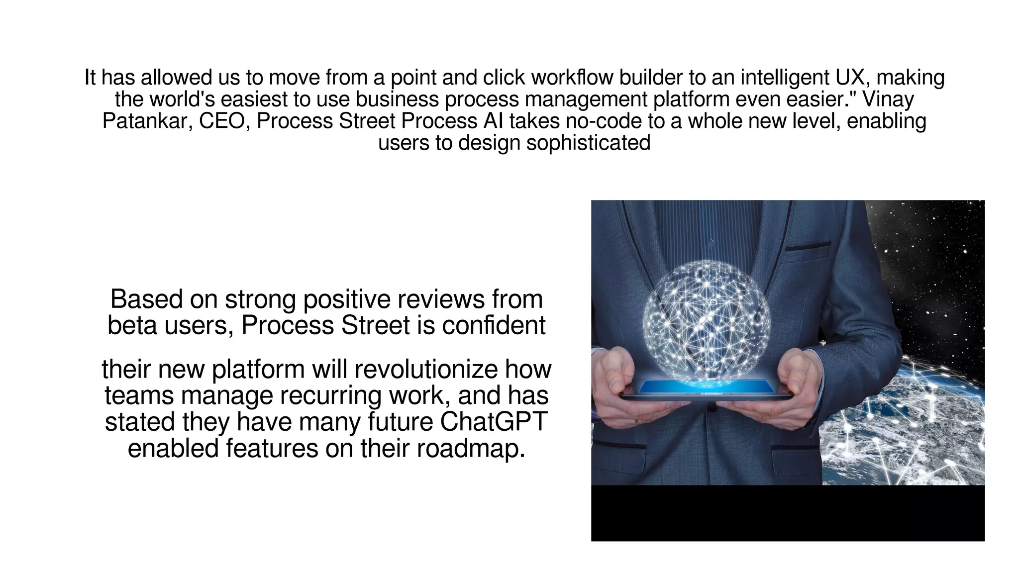 Worlds First AI Powered Business Process Management Launches - Process Street Announces Process ...