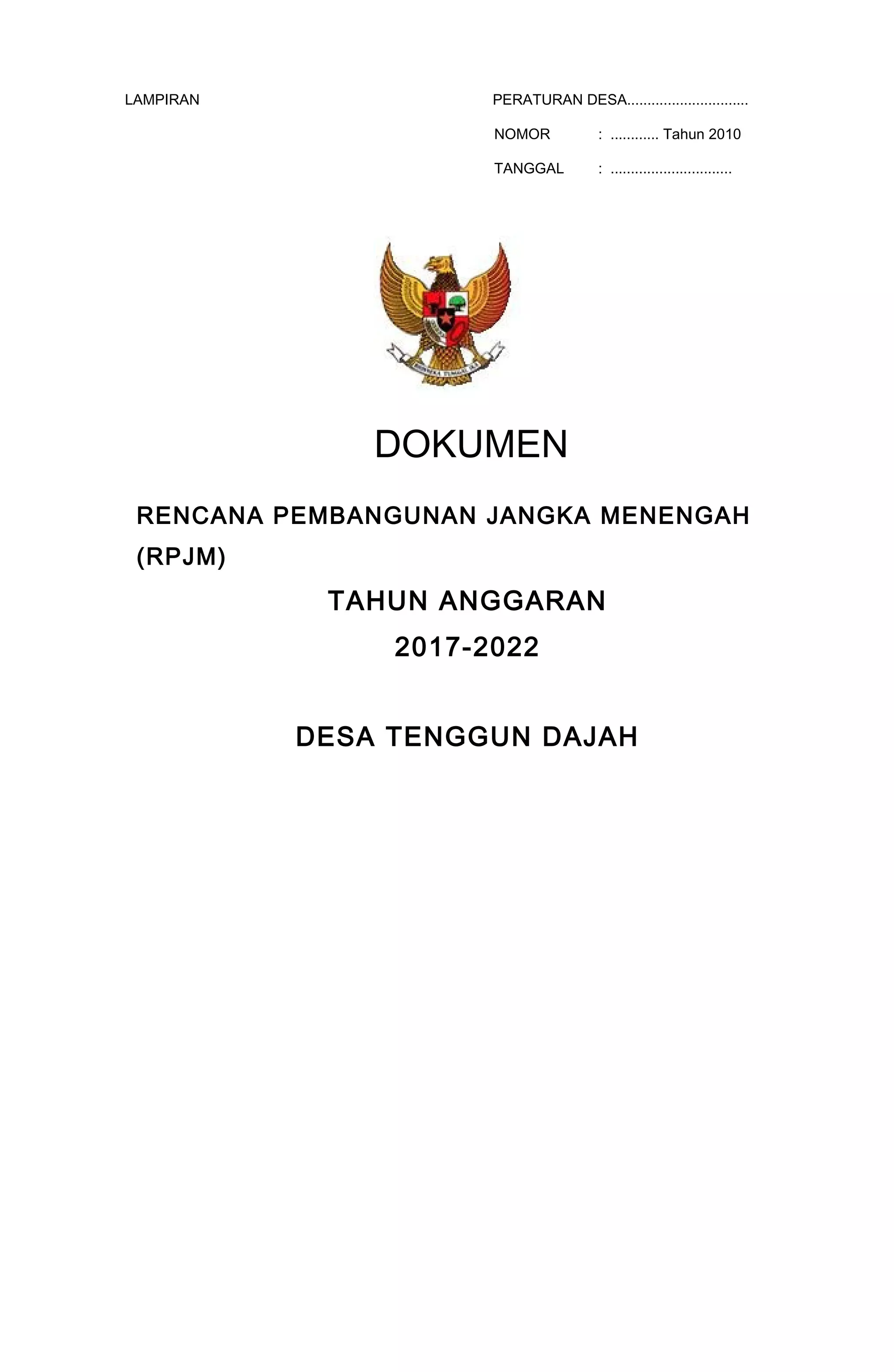 (1)68750780 6-contoh-form-rpjm desa-1-10 | DOC