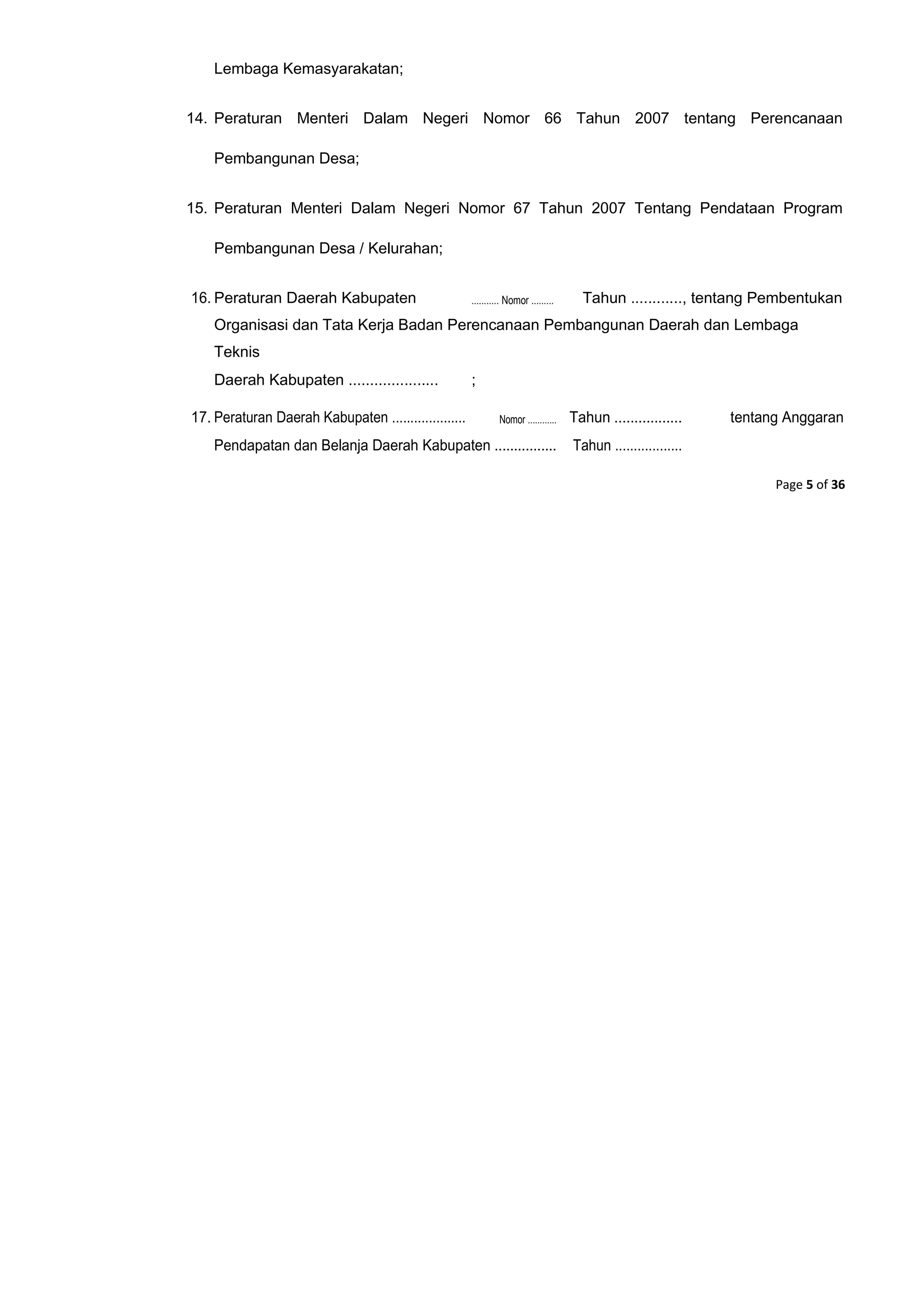 (1)68750780 6-contoh-form-rpjm desa-1-10 | DOC