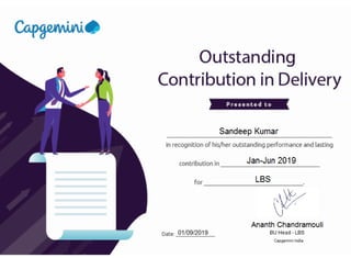Outstanding contribution in Delivery | PPT