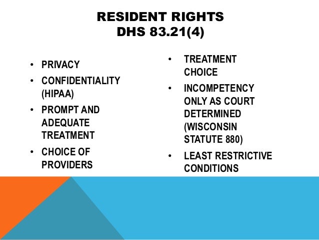 CBRF NEEDS ASSESSMENT