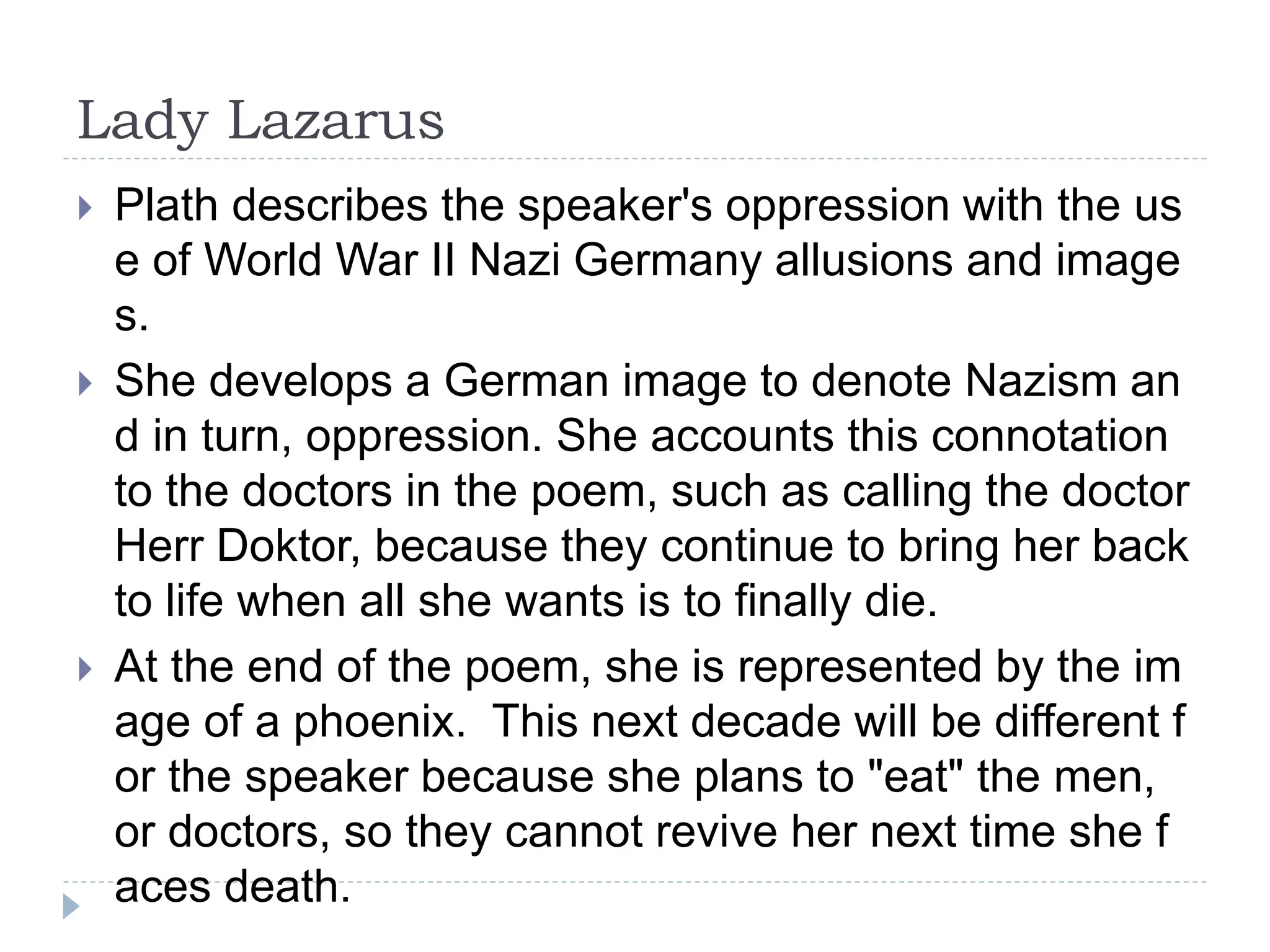 lady lazarus powerpoint point presentation.ppt