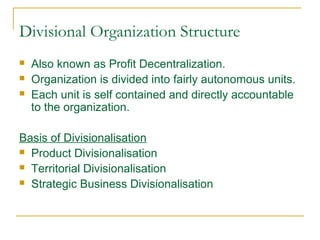 organisational structure | PPT