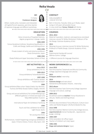 CV_Reika Vesala_LinkedIn_En | PDF