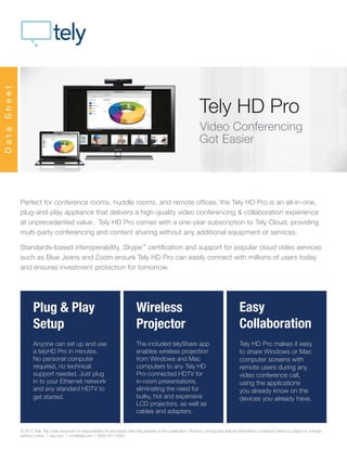 DataSheet-telyHDPro | PDF | Computer Peripherals | Computing