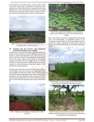 Comparison of Land use Practices and Their Limitations in Five Agrarian ...