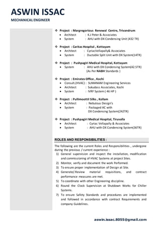 Aswin Issac - CV | DOCX