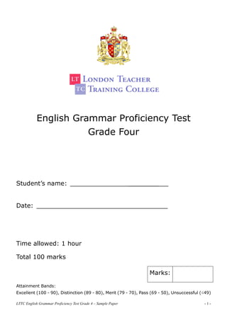 168 lttc grammar sample g4 | PDF