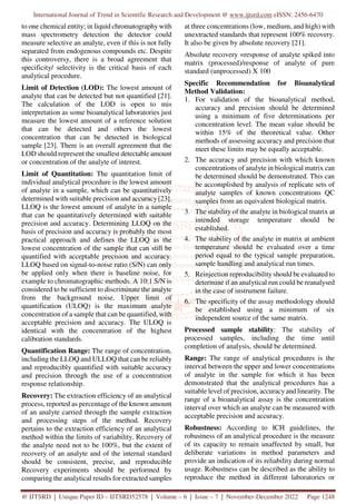 Review on Bioanalytical Method Development in Human Plasma | PDF