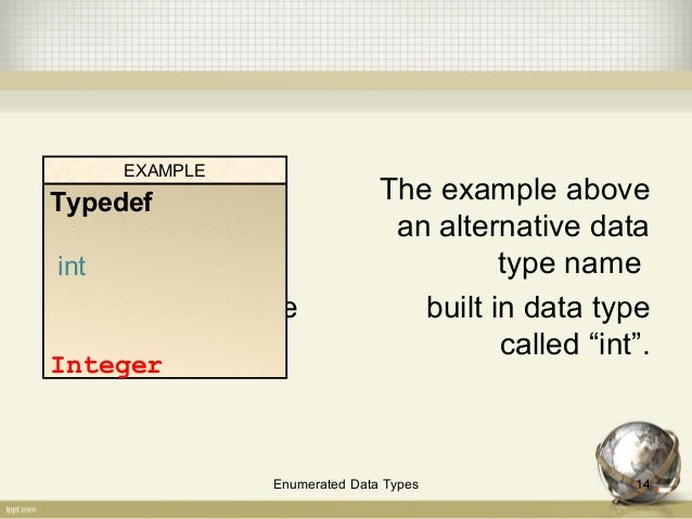 Enumerated Data Types In C