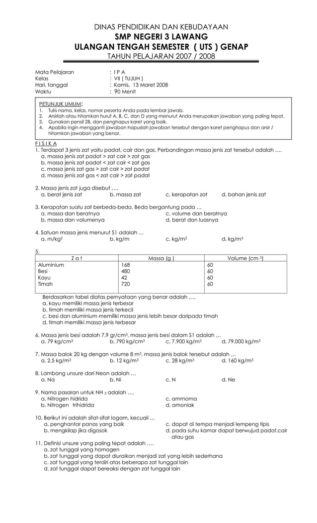 16904990 0708-uts-genap-ipa-kelas-7(1) | PDF
