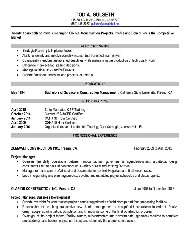 Resume 2015 2 | PDF