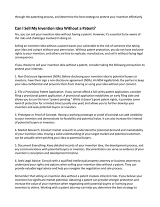 InventHelp: How To Patent Your Invention Idea? | PDF