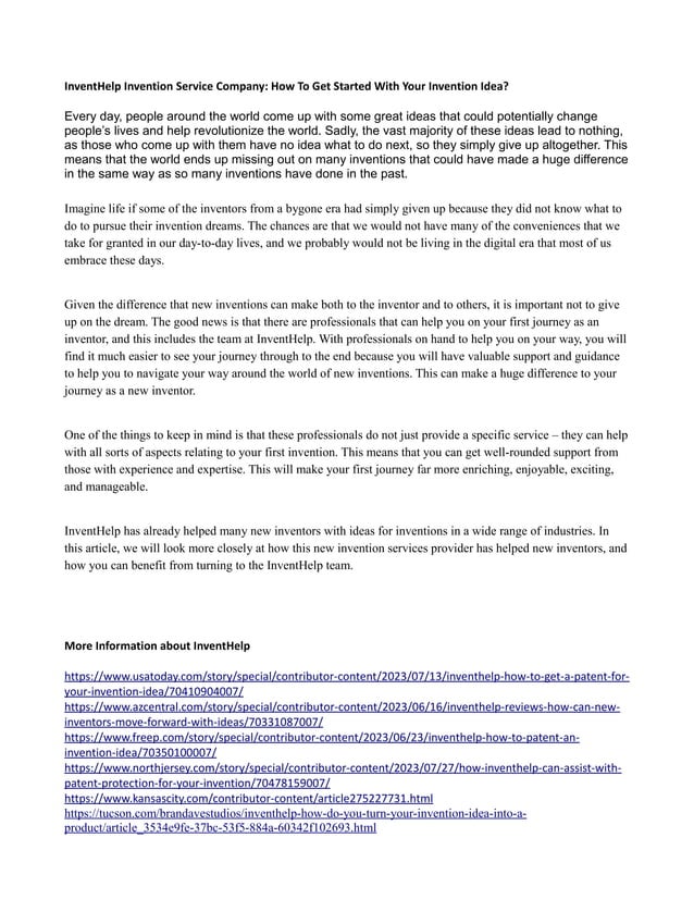 InventHelp Invention Service Company: How To Get Started With Your ...