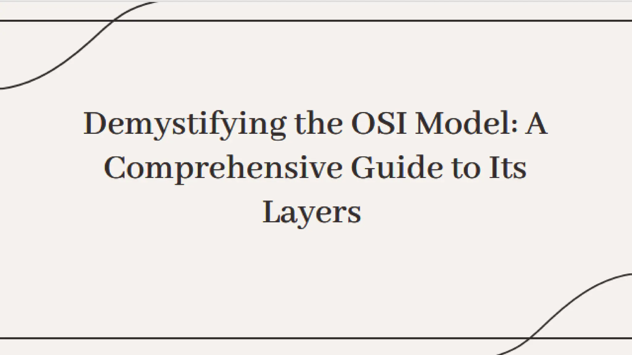 Understanding the OSI Model in Networking | PPT