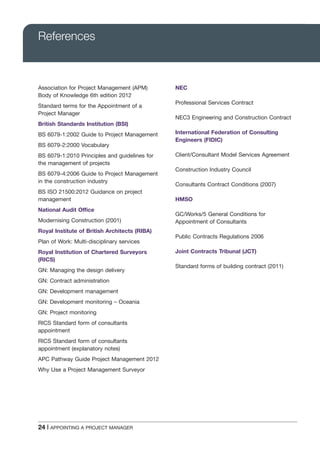 Appointing a Project Manager as per RICS | PDF