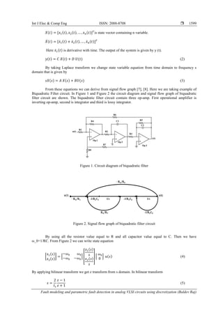 Fault modeling and parametric fault detection in analog VLSI circuits using discretization | PDF