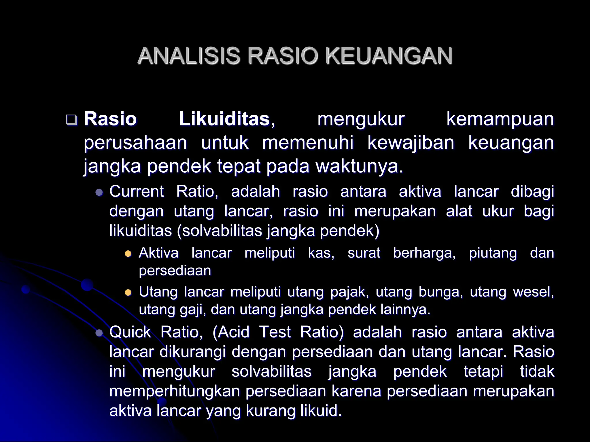 Analisis rasio keuangan manajemen keuangan | PPT
