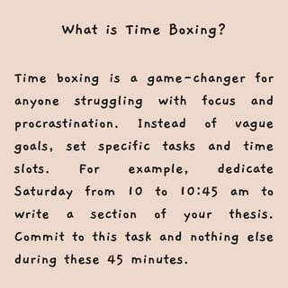 Unlock Your ProductivityPotential with Time Boxing | PDF