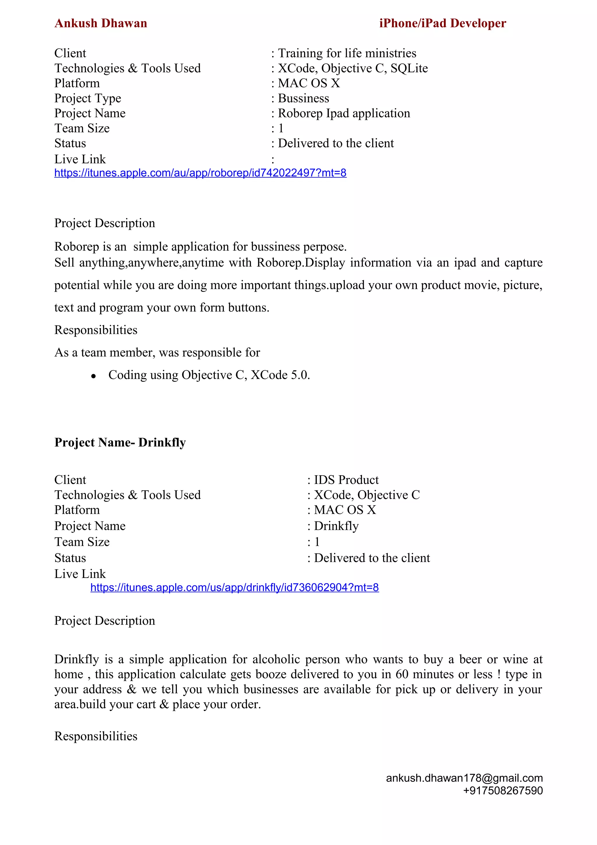 iPhone Developer_ankush | PDF