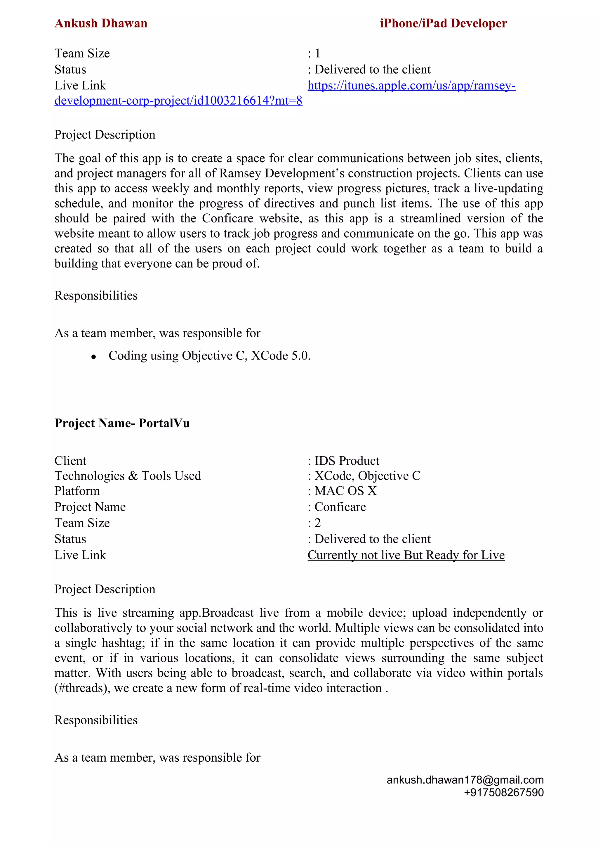 iPhone Developer_ankush | PDF