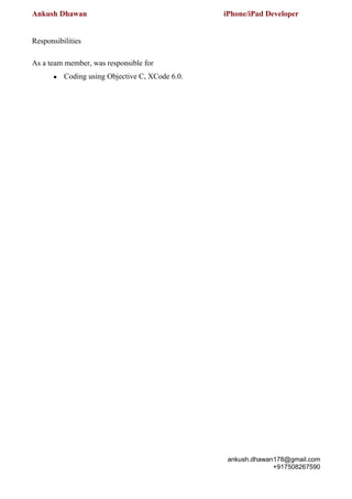 iPhone Developer_ankush | PDF